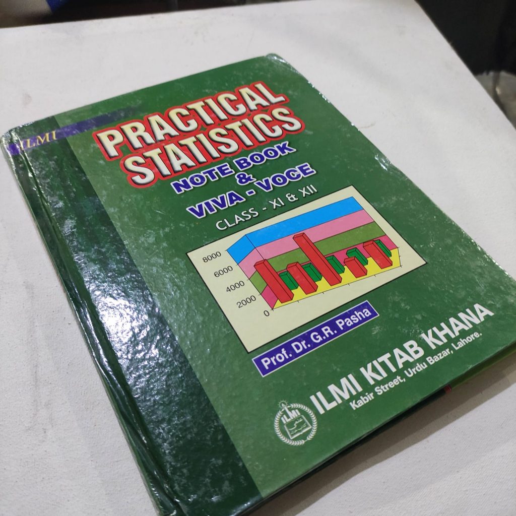 Statistics Practical Notebook Inter Part 1 & 2 Combine – ILMI KITAB KHANA – CSS | PCS | Other Books