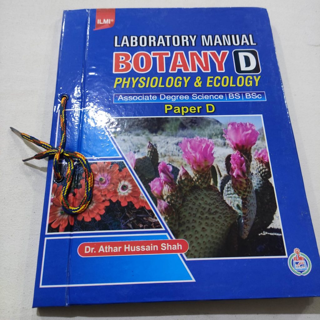 Laboratory Manual Botany Paper D – ILMI KITAB KHANA – CSS | PCS | Other ...